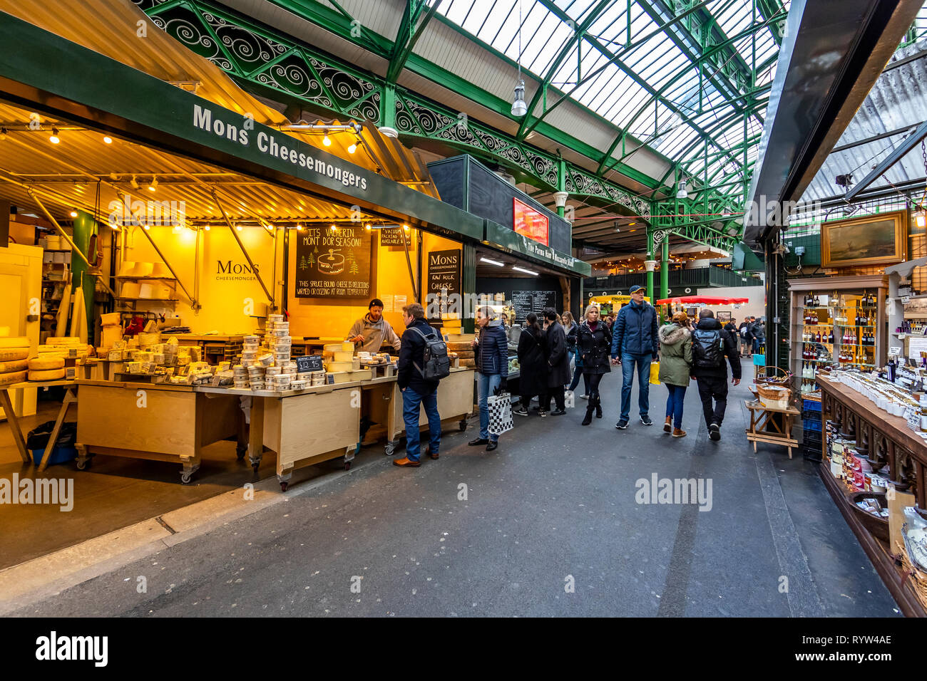 The famous Borough Market, a fresh food market selling all types of ...