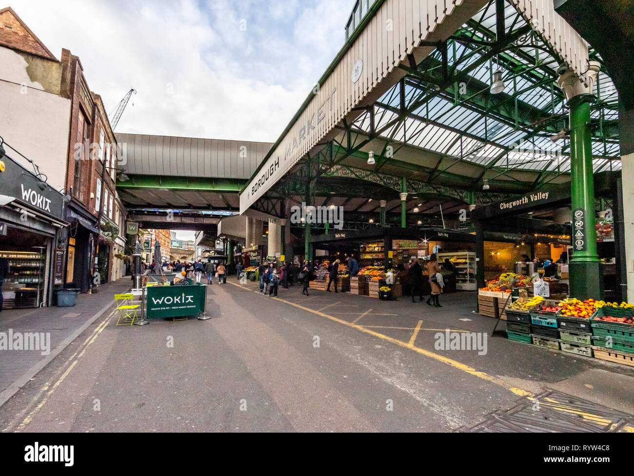 The famous Borough Market, a fresh food market selling all types of ...