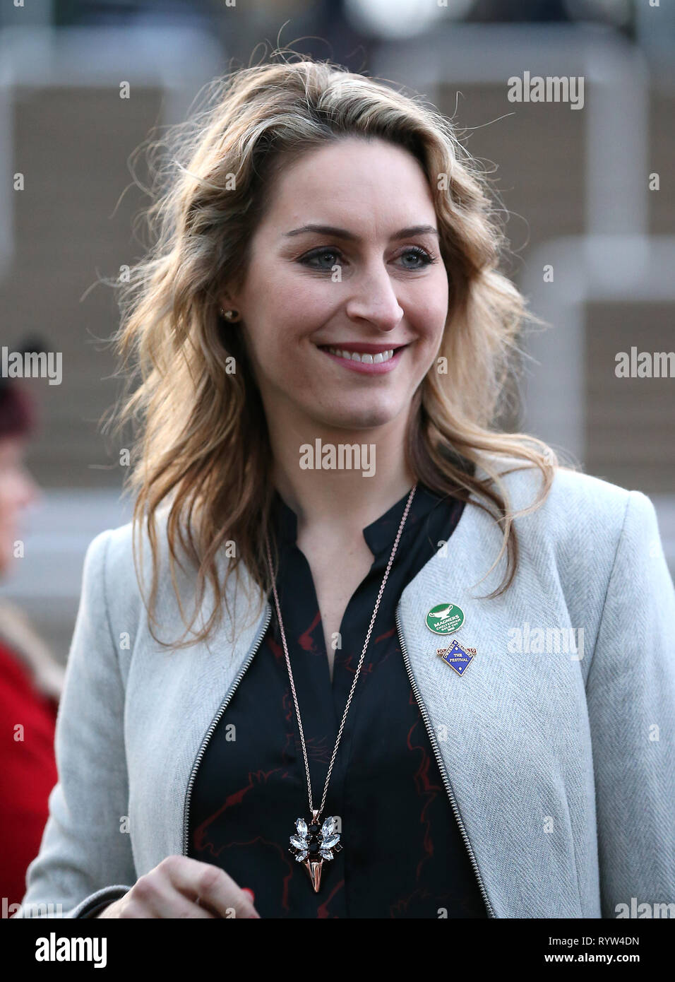 Former Olympic gold medallist Amy Williams during Gold Cup Day of the ...