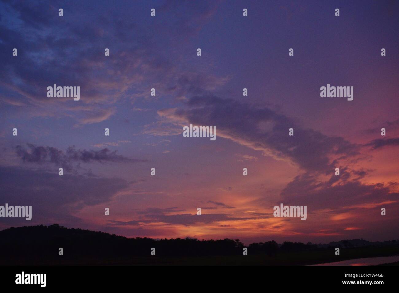 Sunset background in the afternoon Stock Photo - Alamy