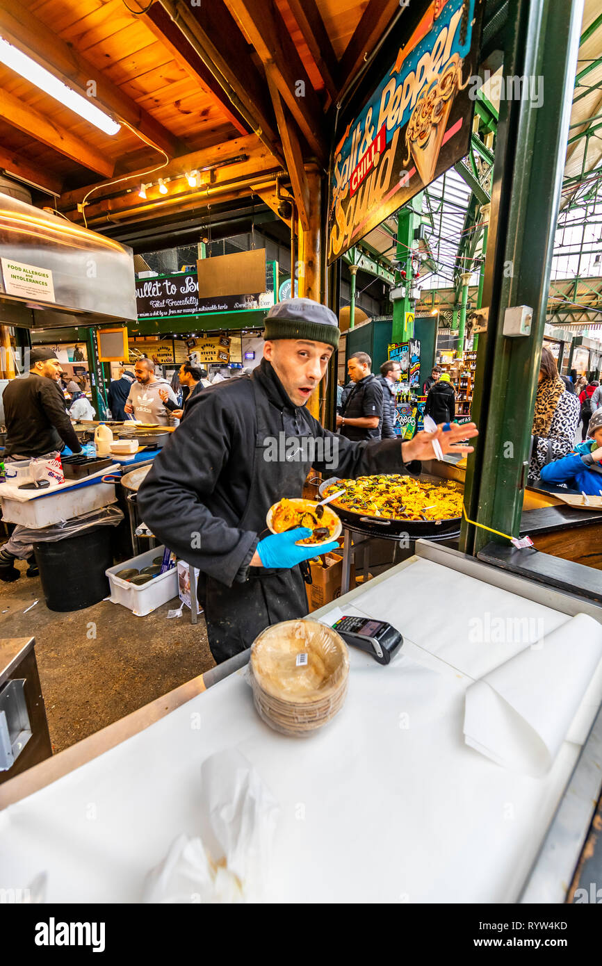 The famous Borough Market, a fresh food market selling all types of ...