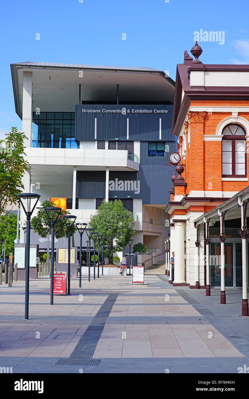 BRISBANE, AUSTRALIA -22 JUL 2018- View of the Brisbane Convention and ...