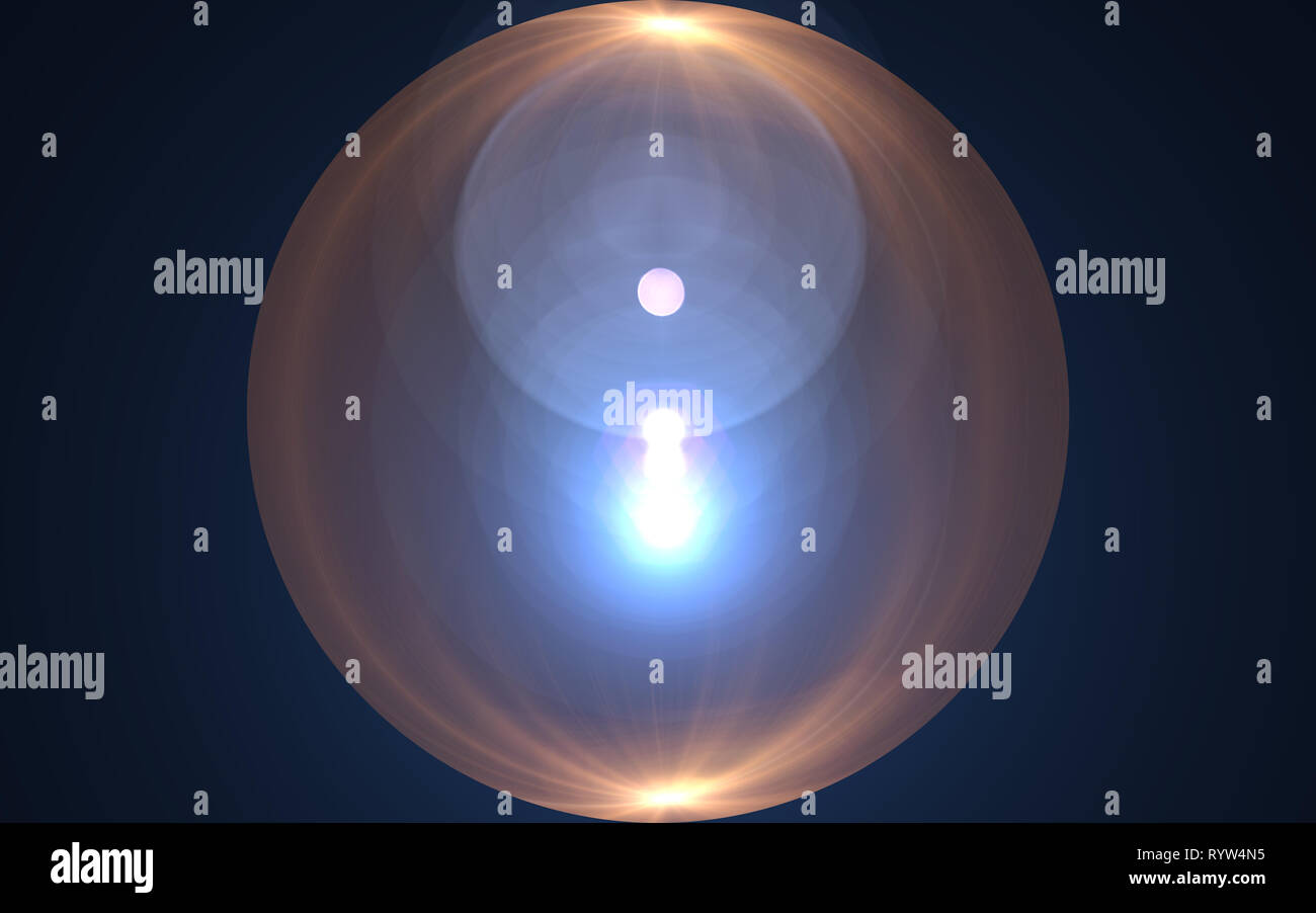 Orb light flare.Abstract sun burst with digital lens flare background ...