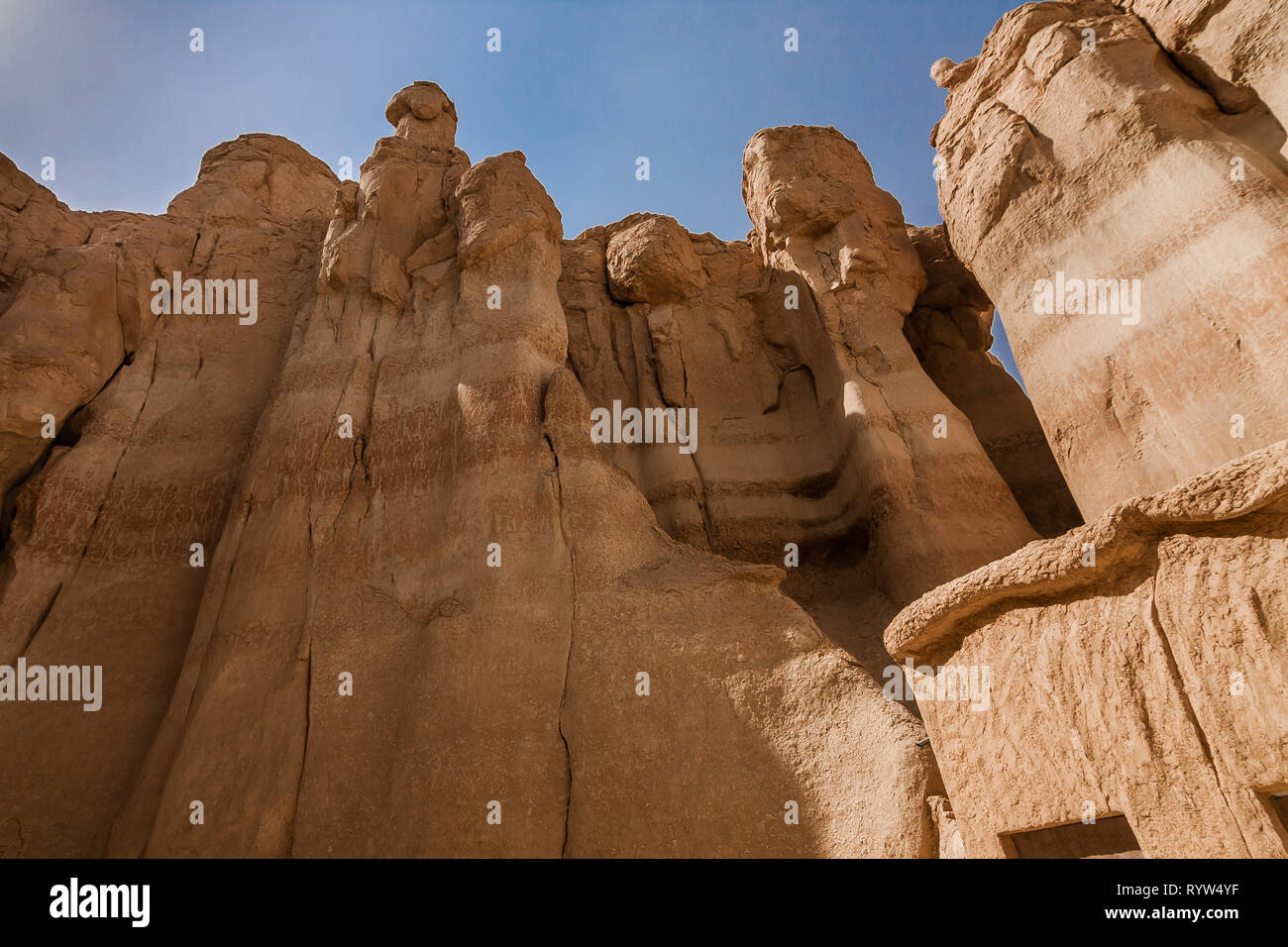 Sandstone formations around Al Khobar Caves (Jebel Qarah), Al Hofuf ...