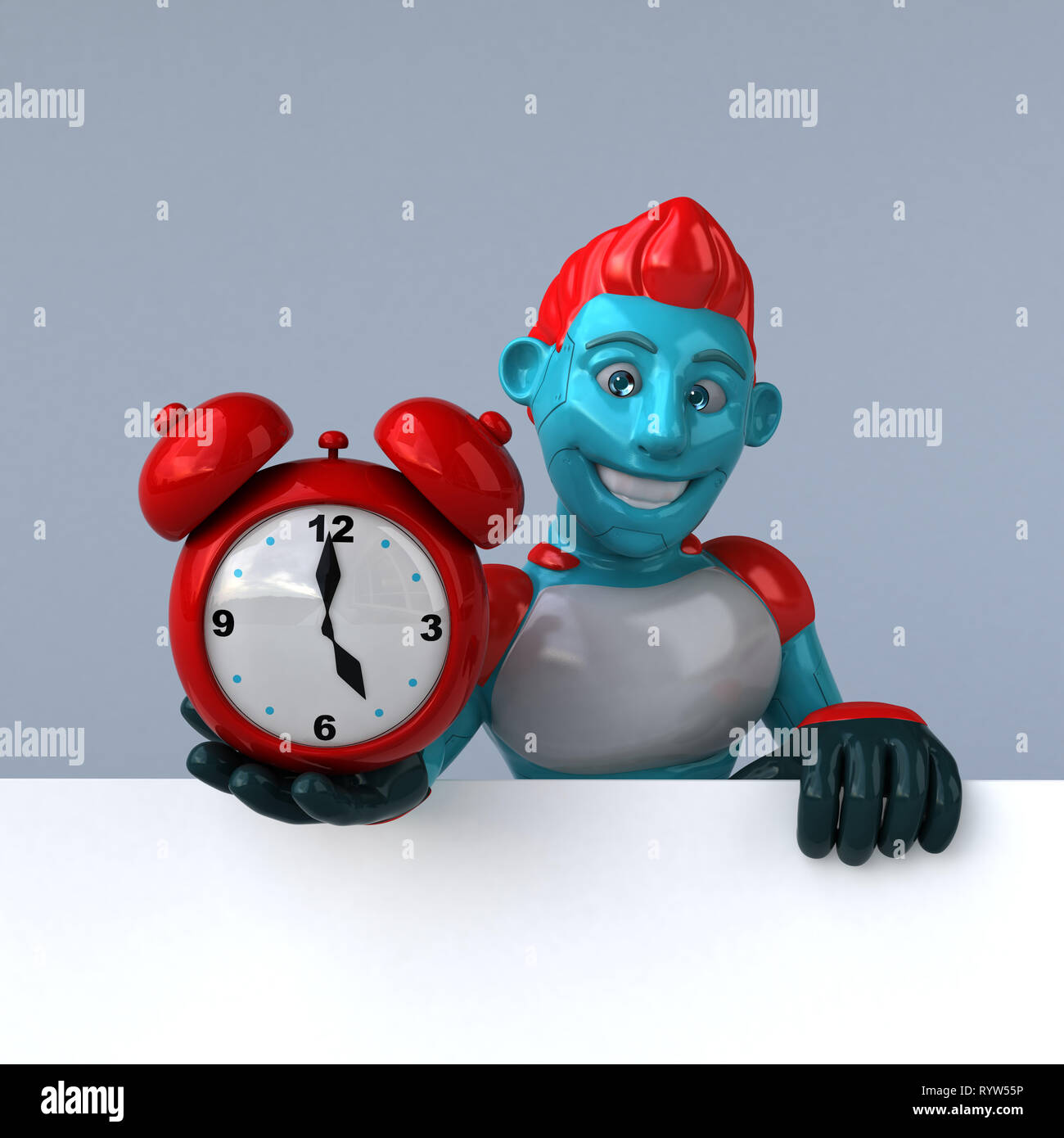 Red robot clock hi-res stock photography and images - Alamy