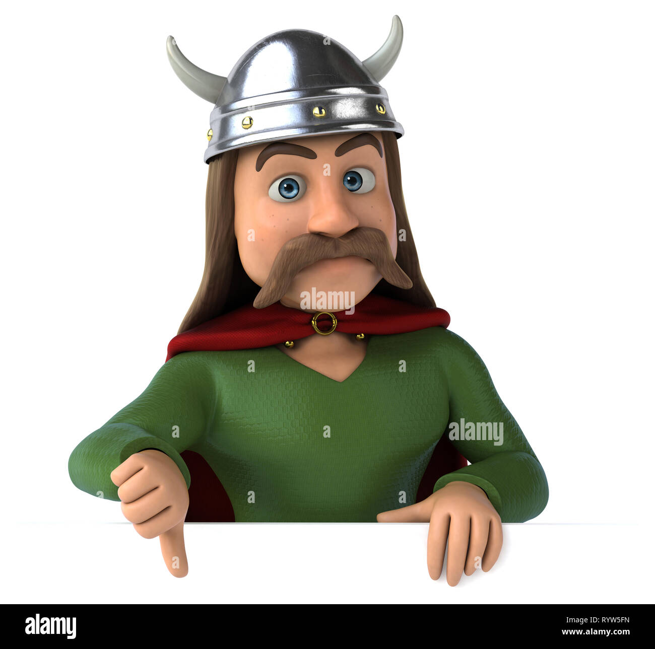 Gaul warrior - 3D Illustration Stock Photo - Alamy