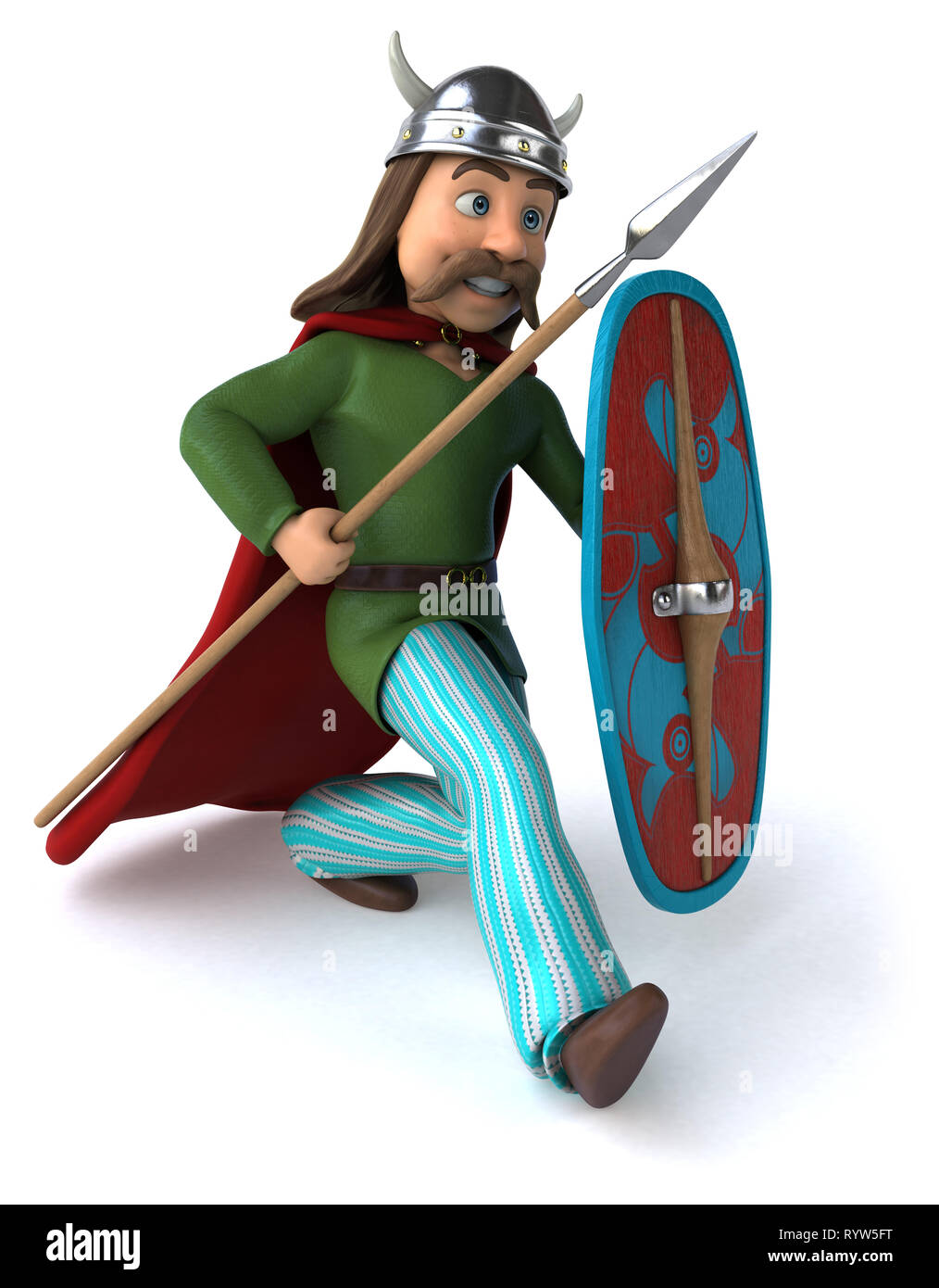 Gaul warrior - 3D Illustration Stock Photo - Alamy