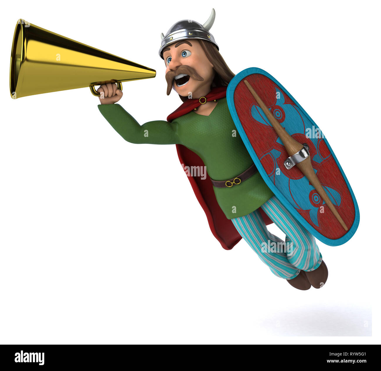 Gaul warrior - 3D Illustration Stock Photo - Alamy