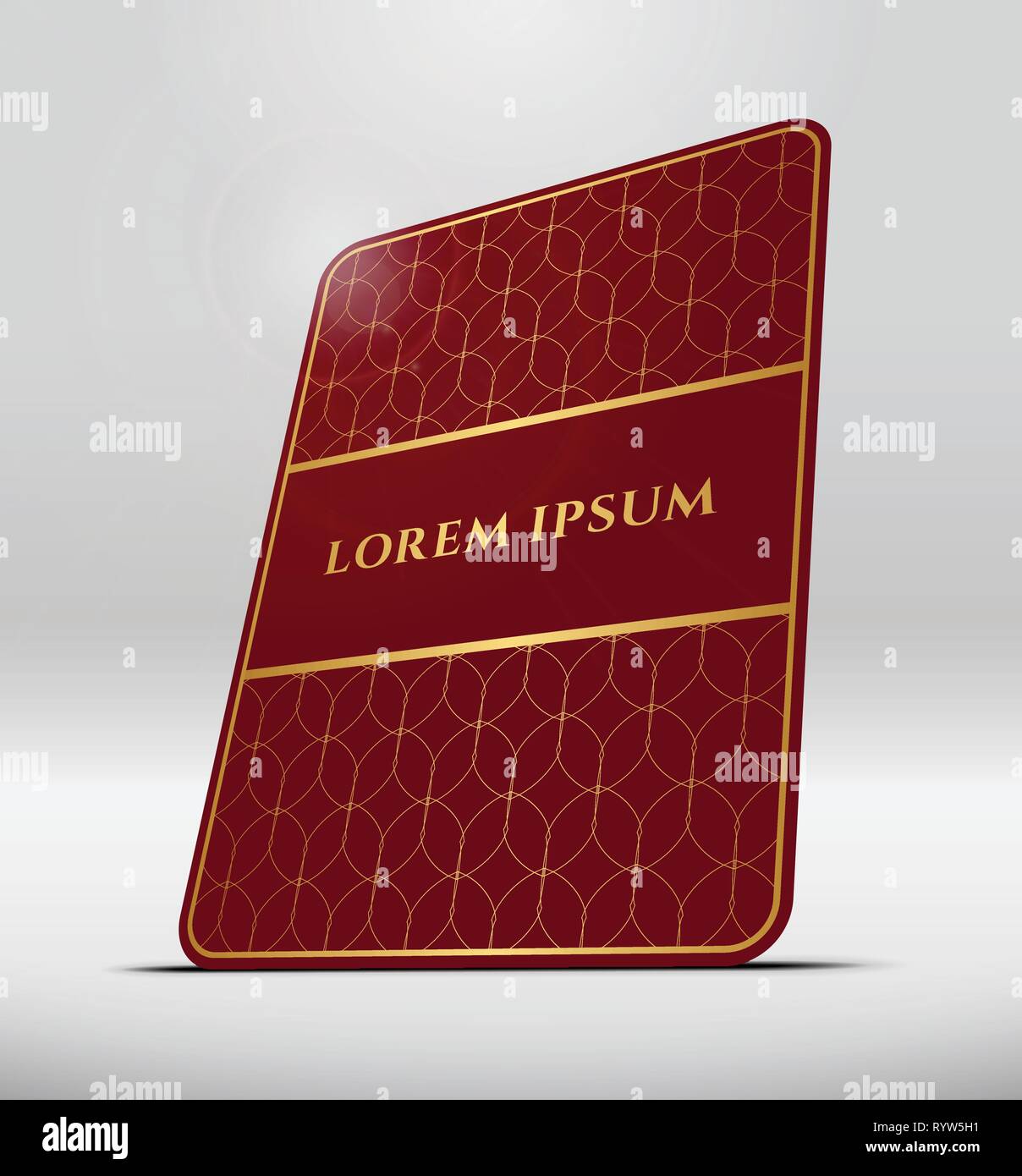 Elegant premium look. Dark gray card shape with golden pattern. Vector ...