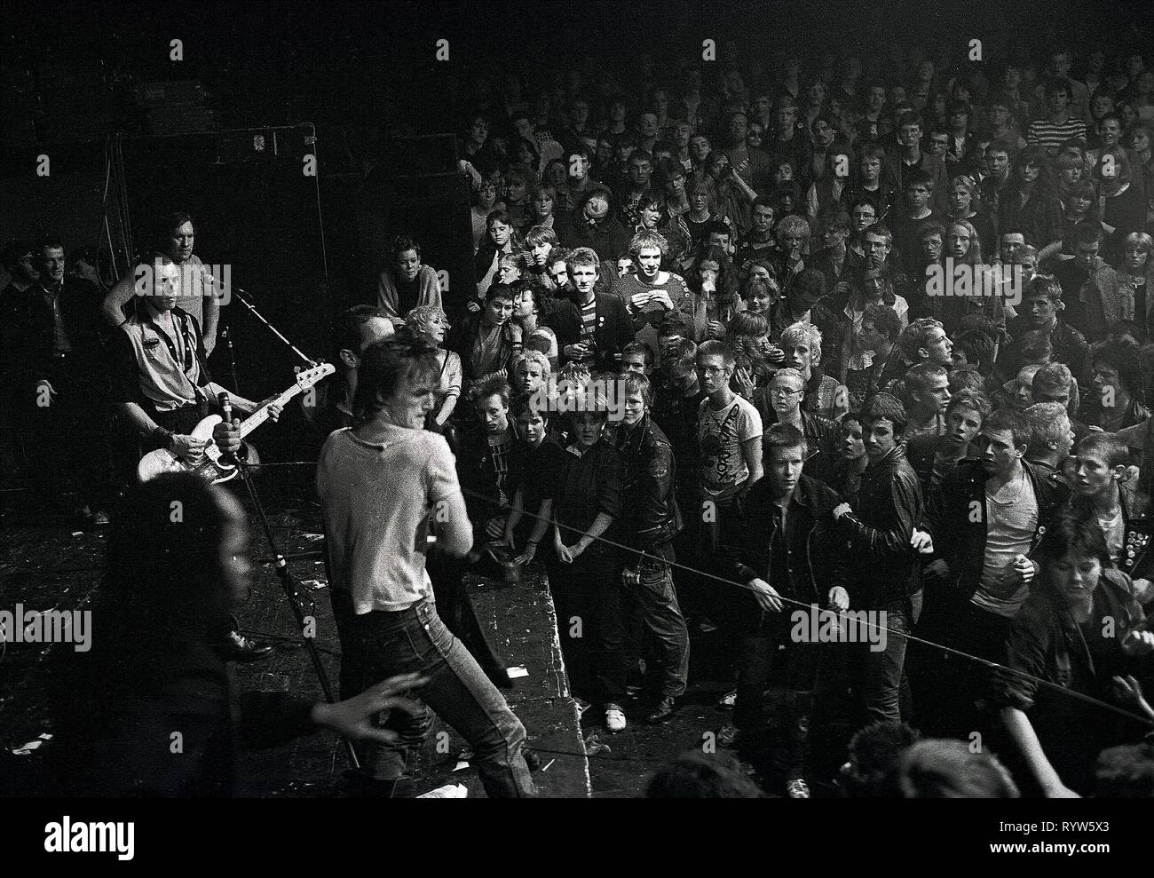 Riot during the concert of the British punk band The Clash in the ...