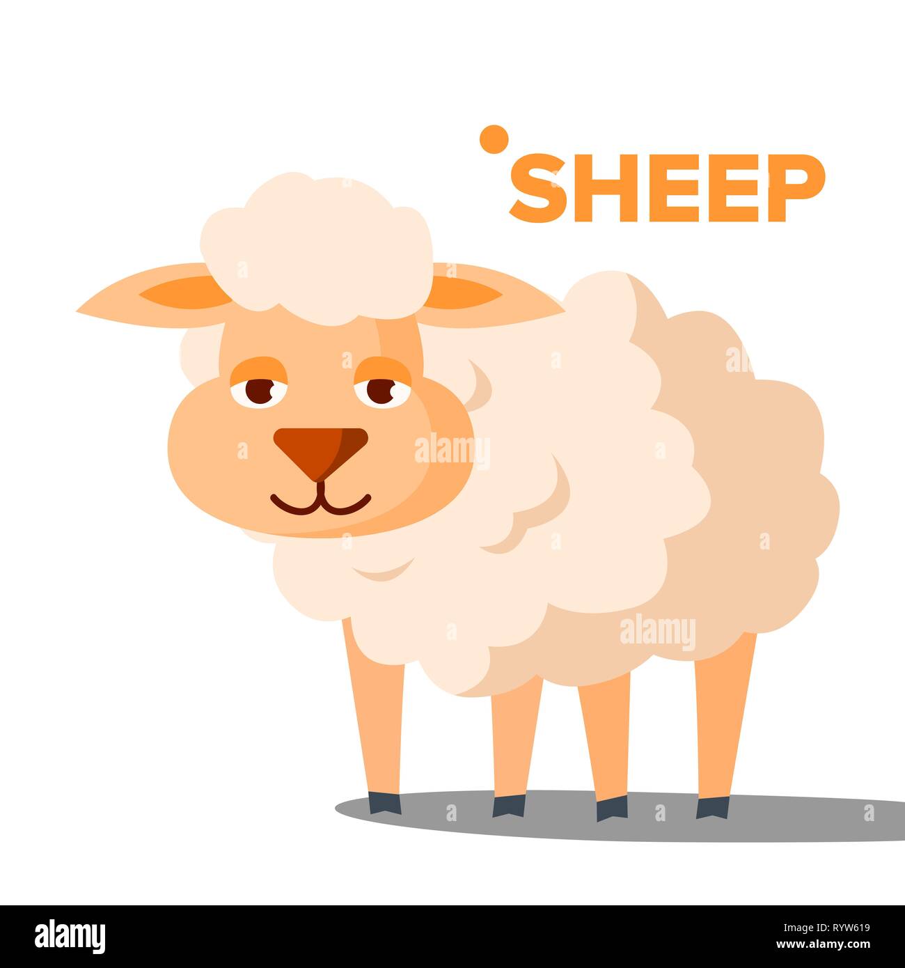 Sheep Cartoon Drawing Illustration High Resolution Stock Photography ...