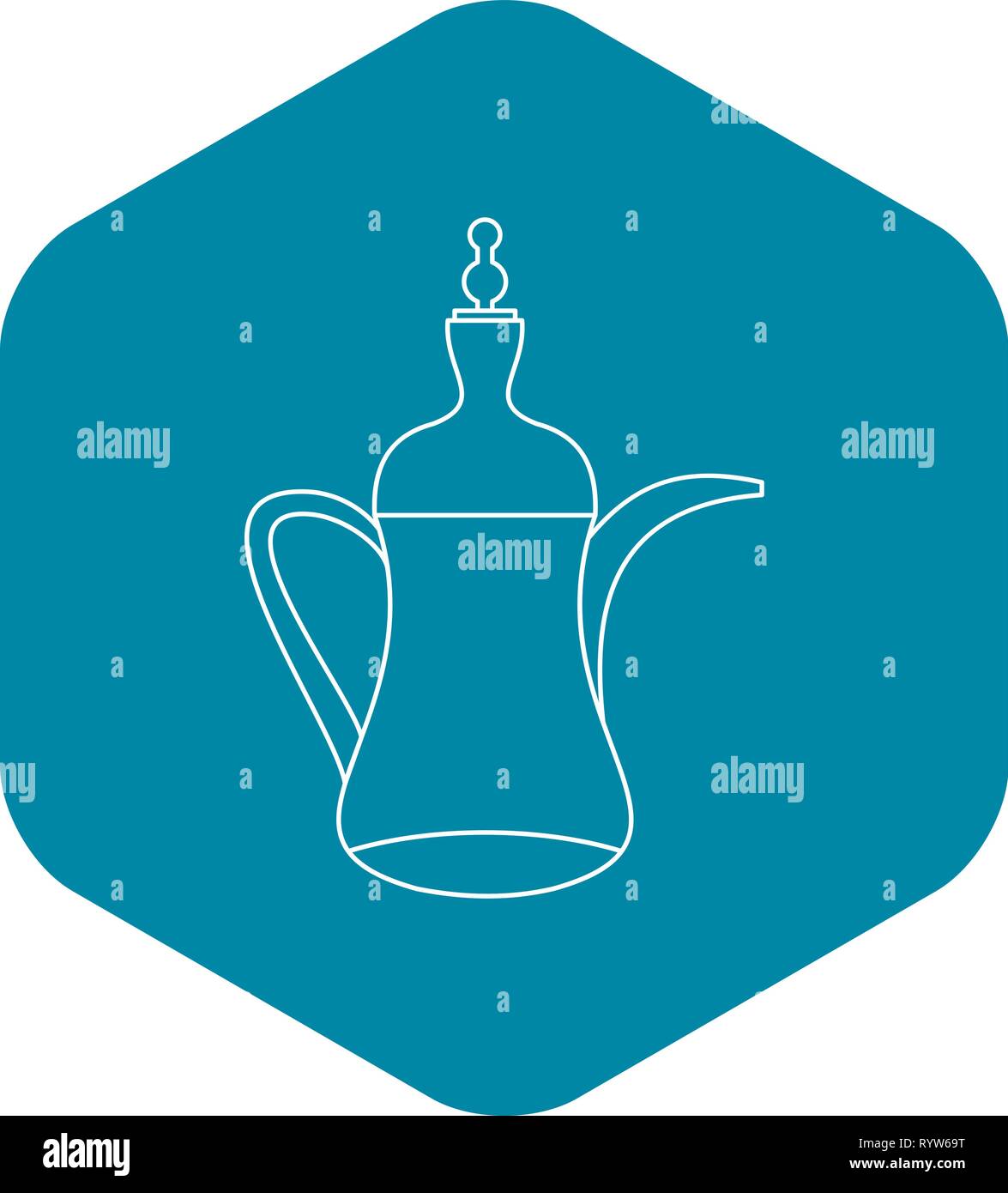Arabic coffee pot icon, outline style Stock Vector Image & Art - Alamy