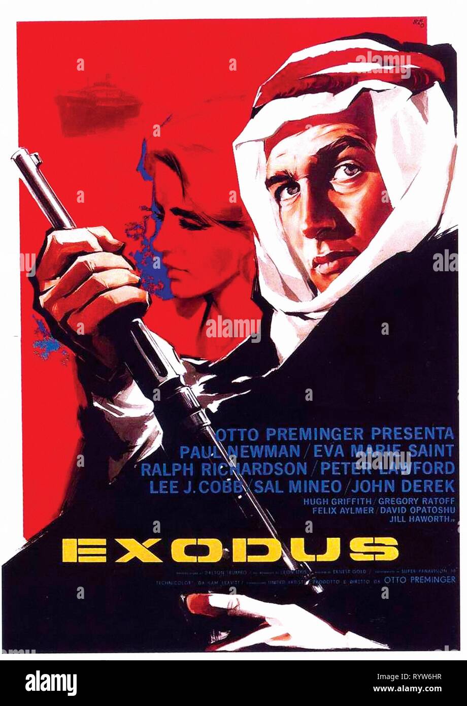 Exodus Year : 1960 USA Director : Otto Preminger Paul Newman Poster du ...