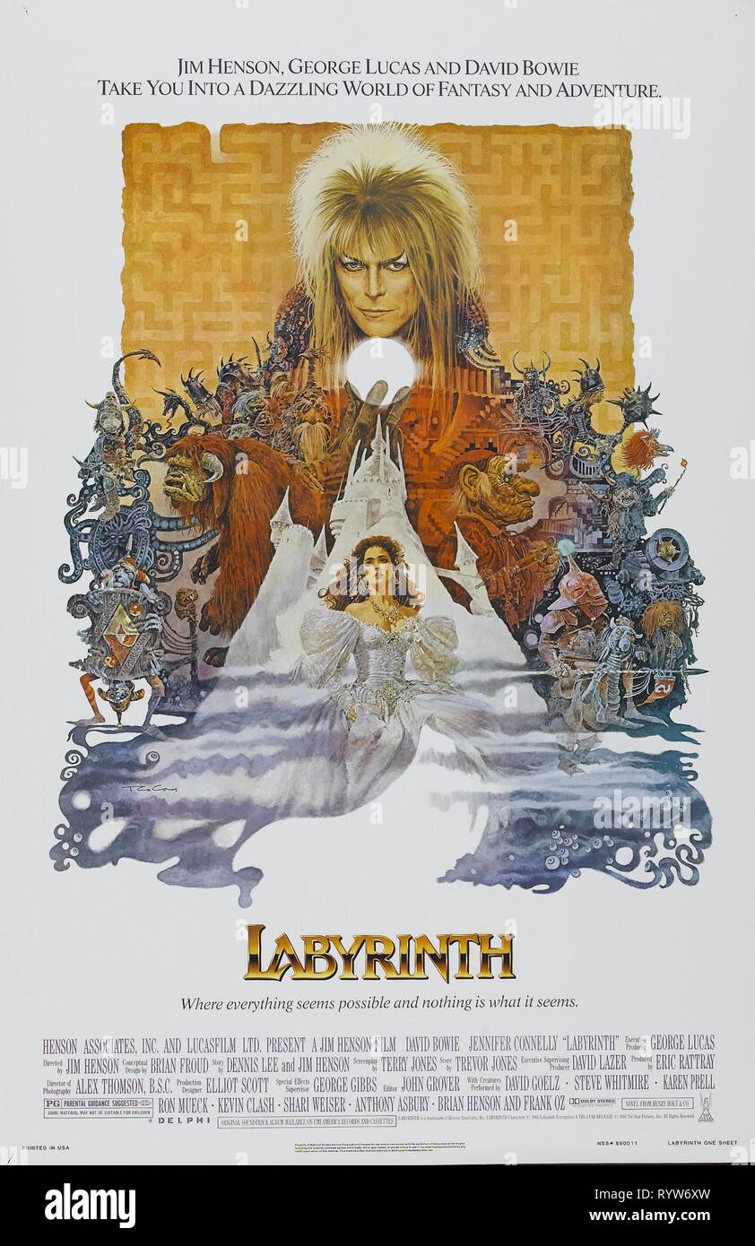 Labyrinth Year : 1986 USA Director : Jim Henson Affche du film (USA ... Labyrinth Year : 1986 USA Director : Jim Henson Affche du film (USA ...