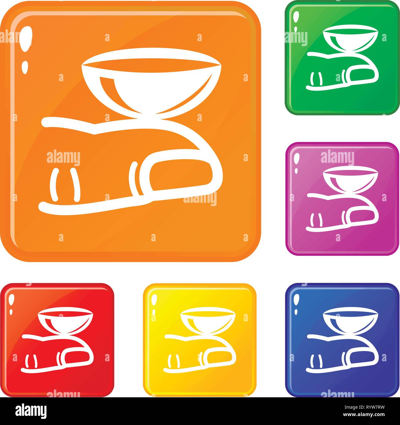 Contact lenses icons set vector color Stock Vector Image & Art - Alamy