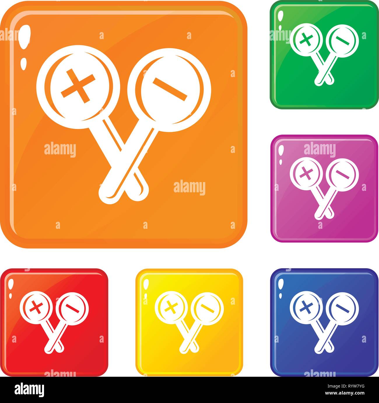 Ophthalmology test icons set vector color Stock Vector Image & Art - Alamy