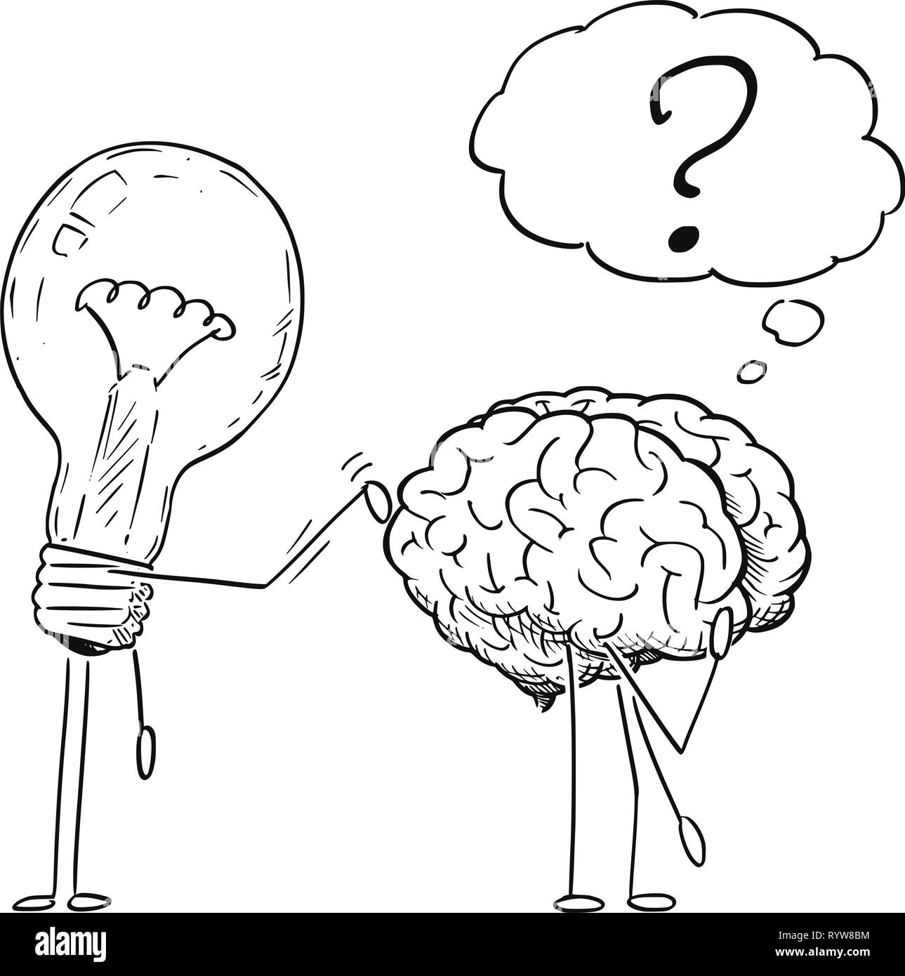 Brain Cartoon Drawing