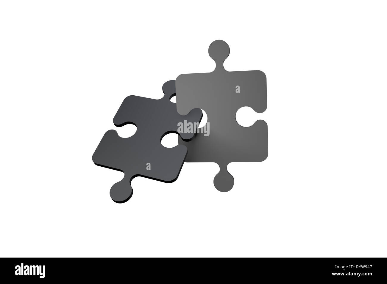 Two jigsaw puzzle pieces, isolated on white background Stock Photo - Alamy