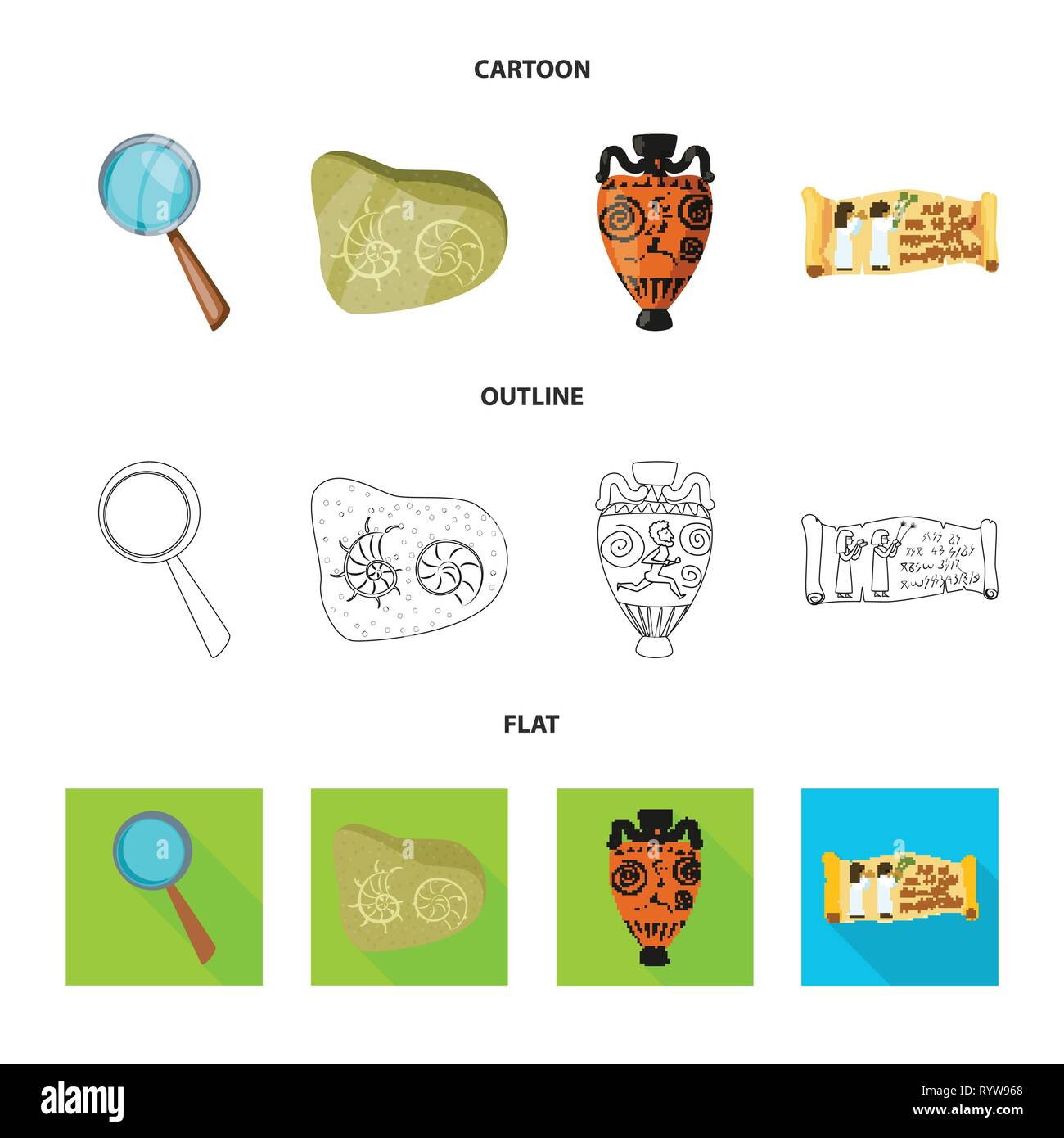 lens,rock,amphora,scroll,glass,black,artifact,papyrus,tool,figure ...