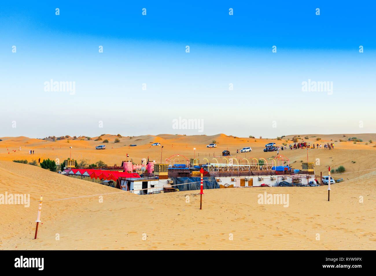 A small town in the desert, Dubai, United Arab Emirates. Copy space for ...