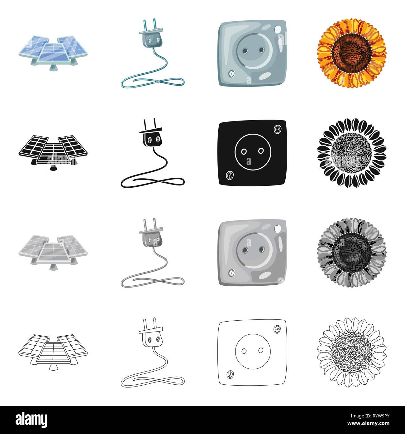 generator,plug,socket,sunflower,electricity,electric,sunshine,connect ...