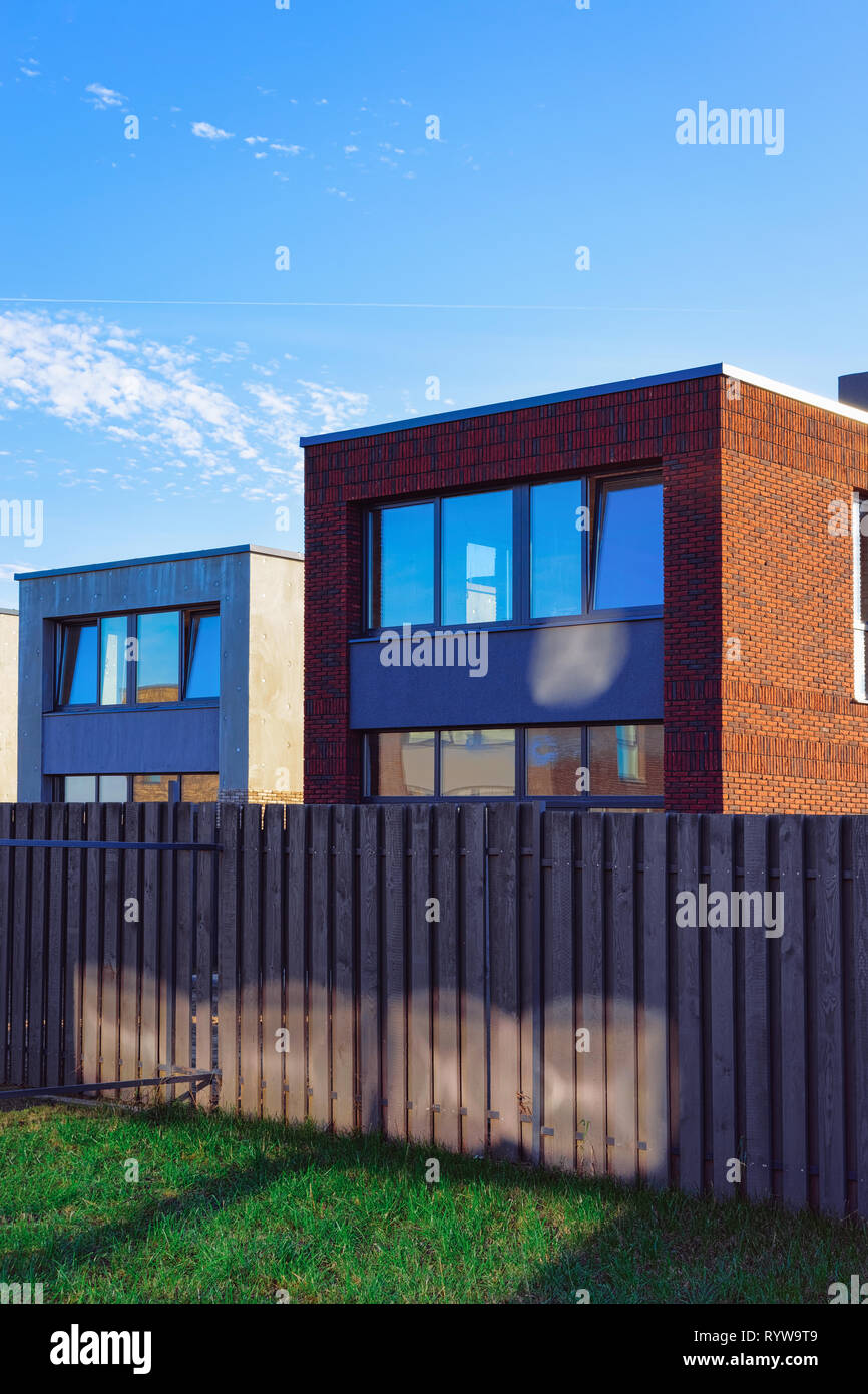 Apartment residential house home architecture and entrance gate concept ...