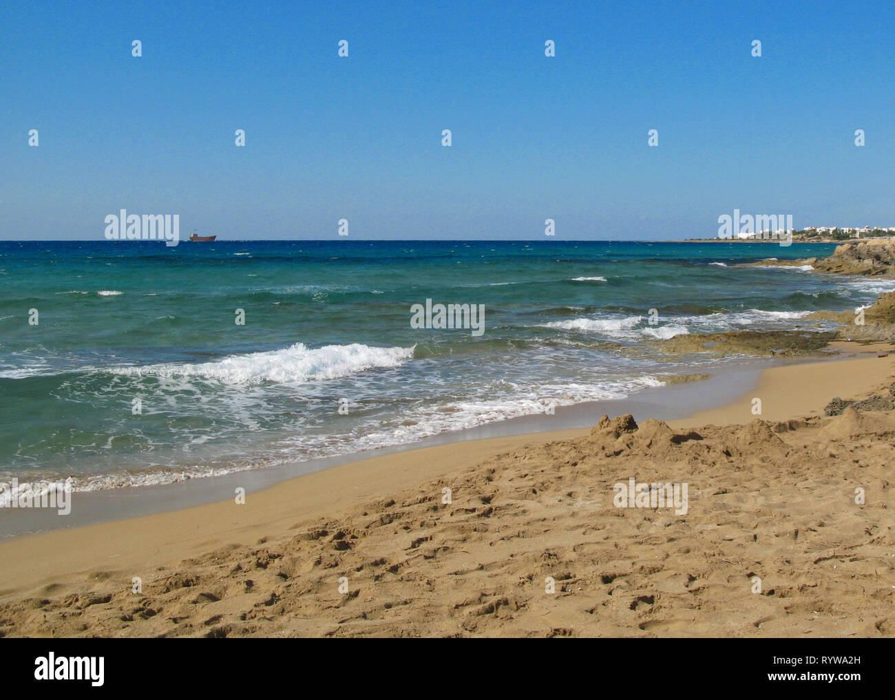 Sandy beach paphos hi-res stock photography and images - Alamy