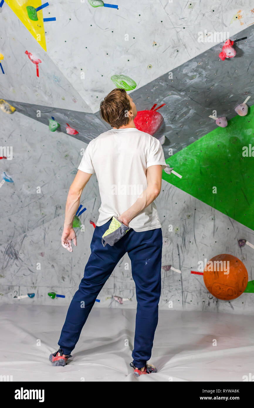 Back of climber with equipment hi-res stock photography and images - Alamy