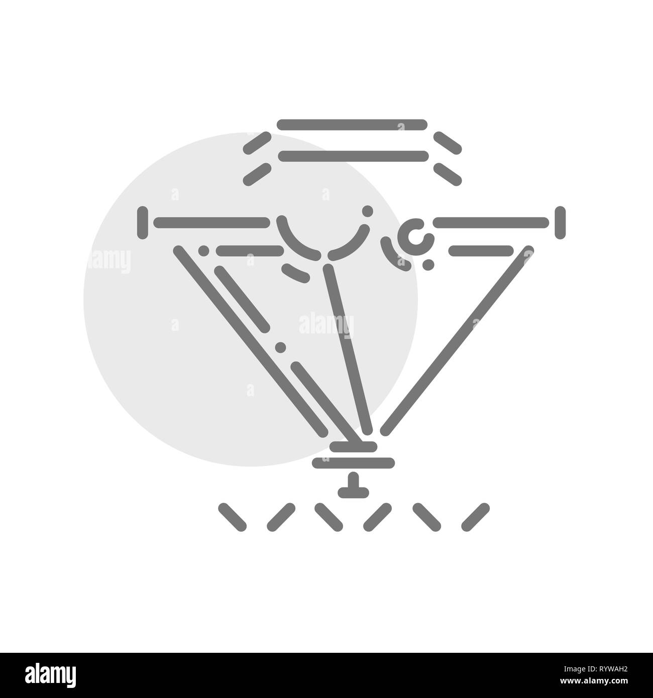 Packaging machine icon, abstract automated factory equipment sign Stock ...