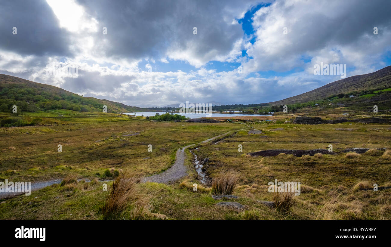 Lough Inchiquin on Beara Peninsula Stock Photo - Alamy