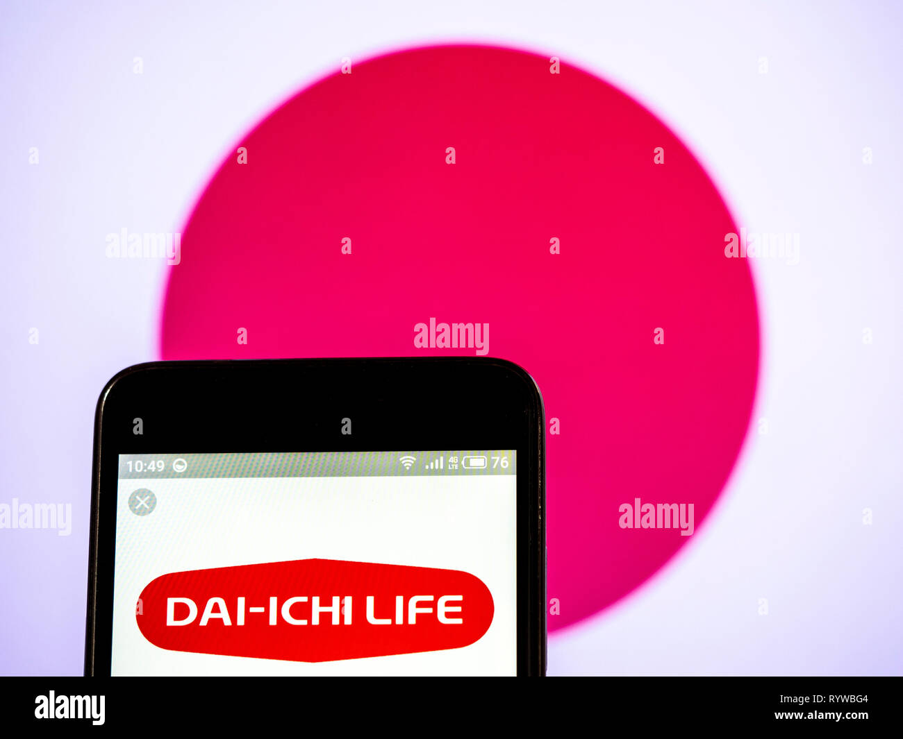 Dai-ichi Life Holdings, Inc company logo seen displayed on smart phone ...