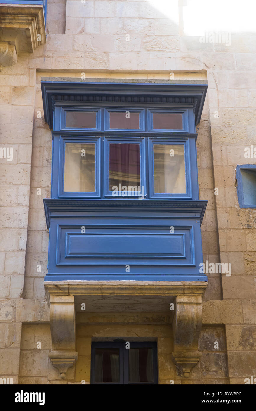 Traditional balcony window on a building from Malta Stock Photo - Alamy