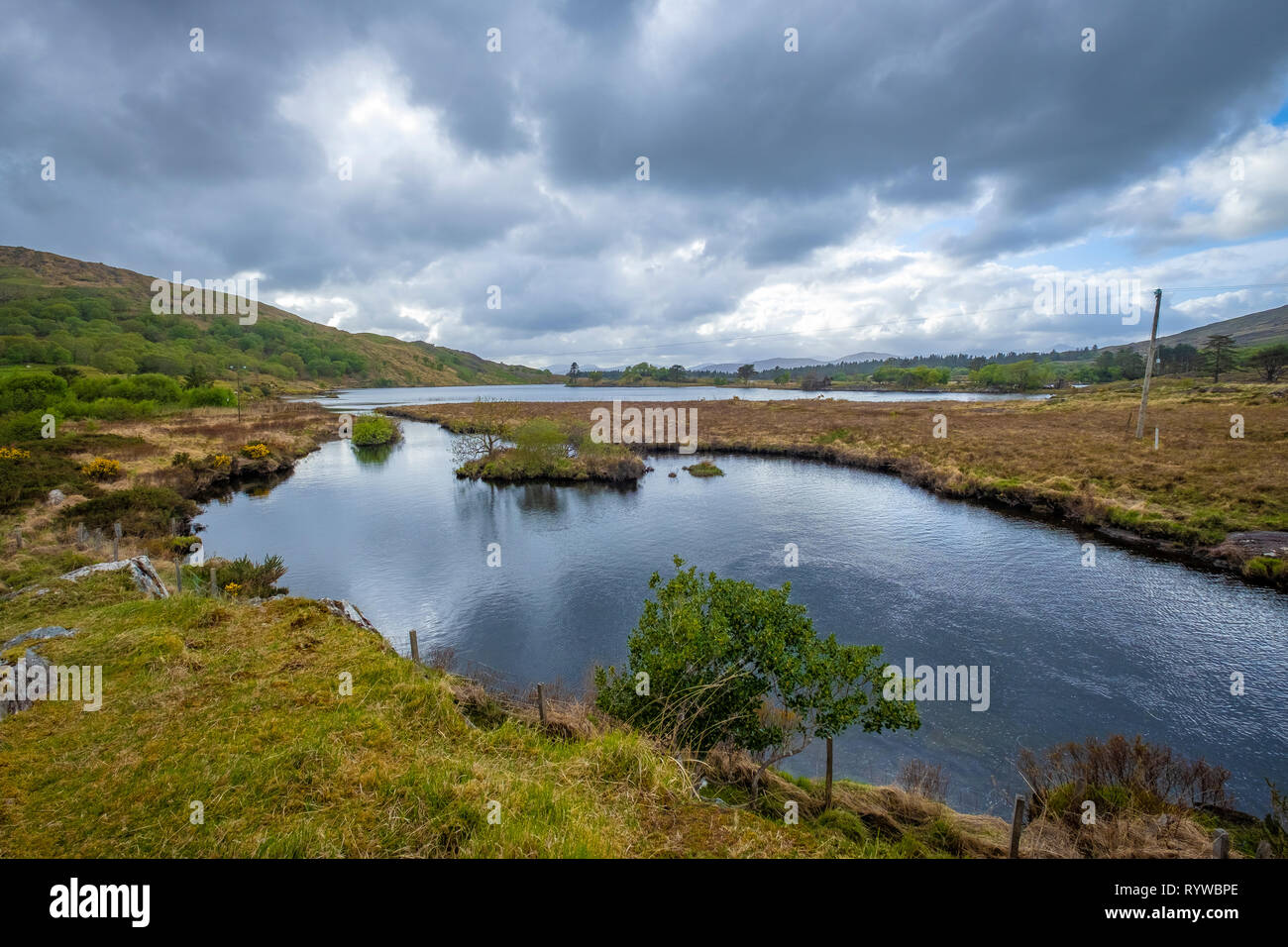 Lough Inchiquin on Beara Peninsula Stock Photo - Alamy