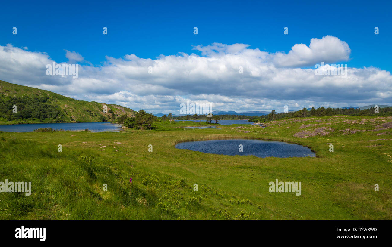 Lough Inchiquin on Beara Peninsula Stock Photo - Alamy