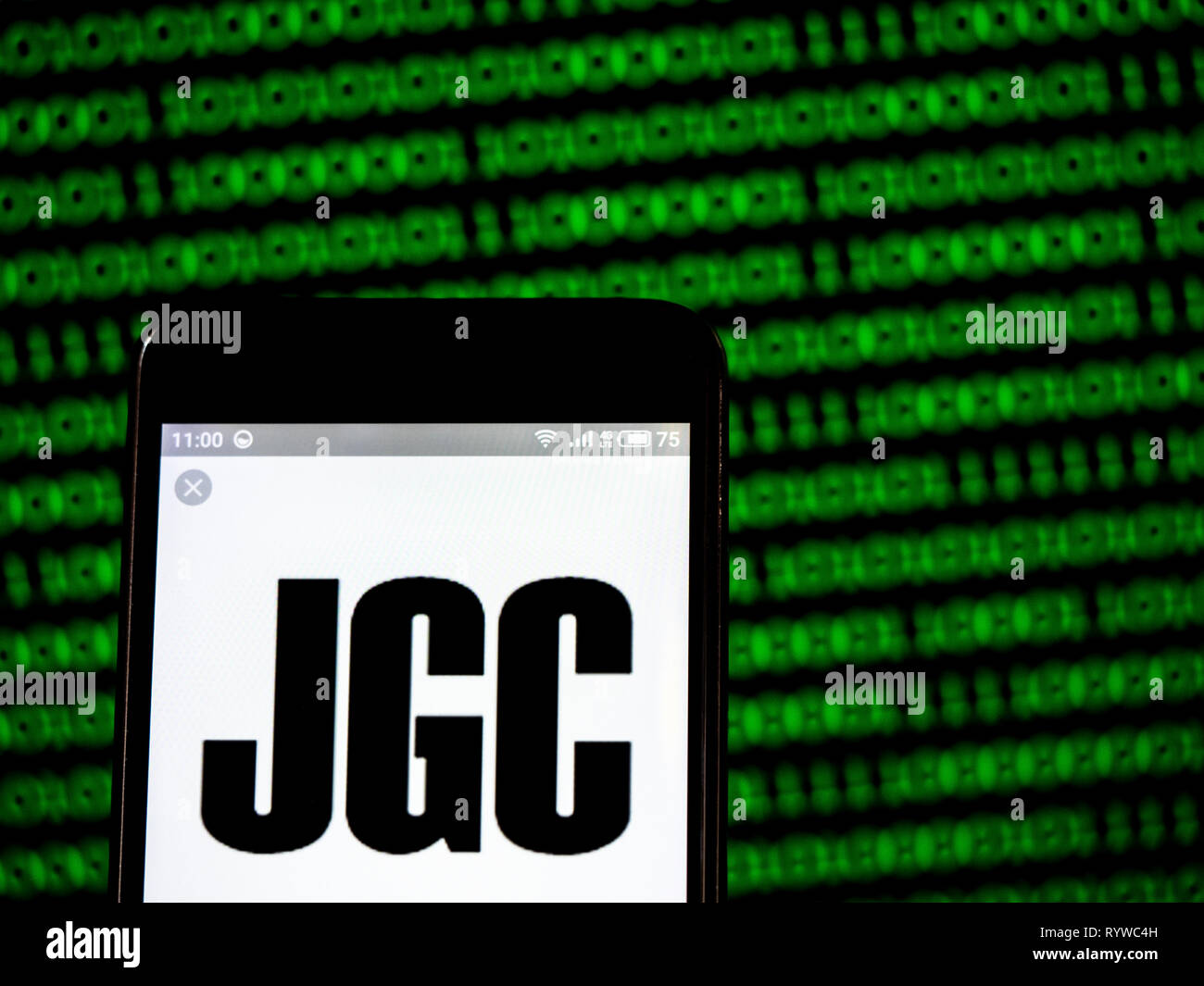 JGC Corporation logo seen displayed on smart phone Stock Photo - Alamy