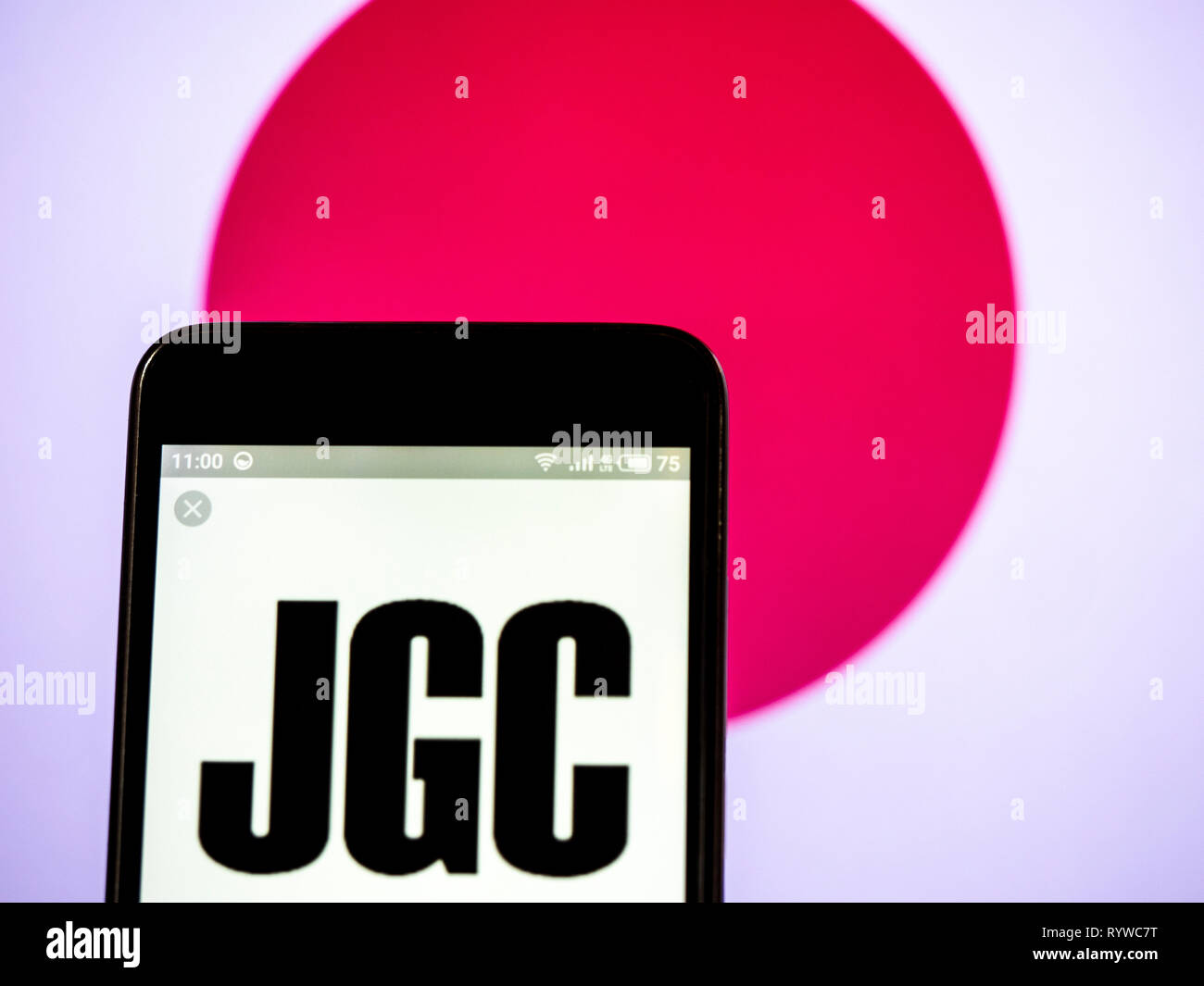 JGC Corporation logo seen displayed on smart phone Stock Photo - Alamy