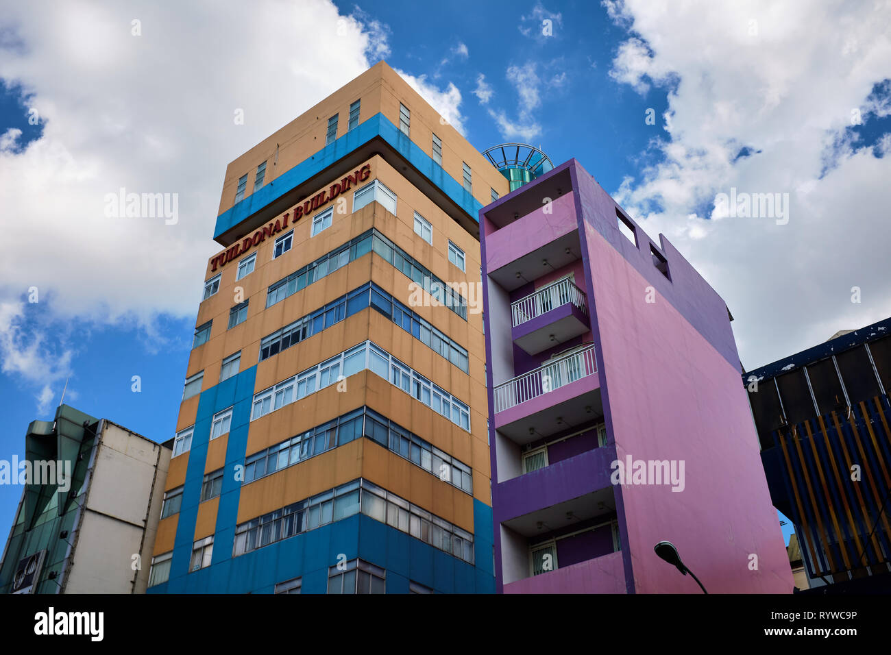 Pictured are brightly coloured buildings at Vietnam Stock Photo - Alamy