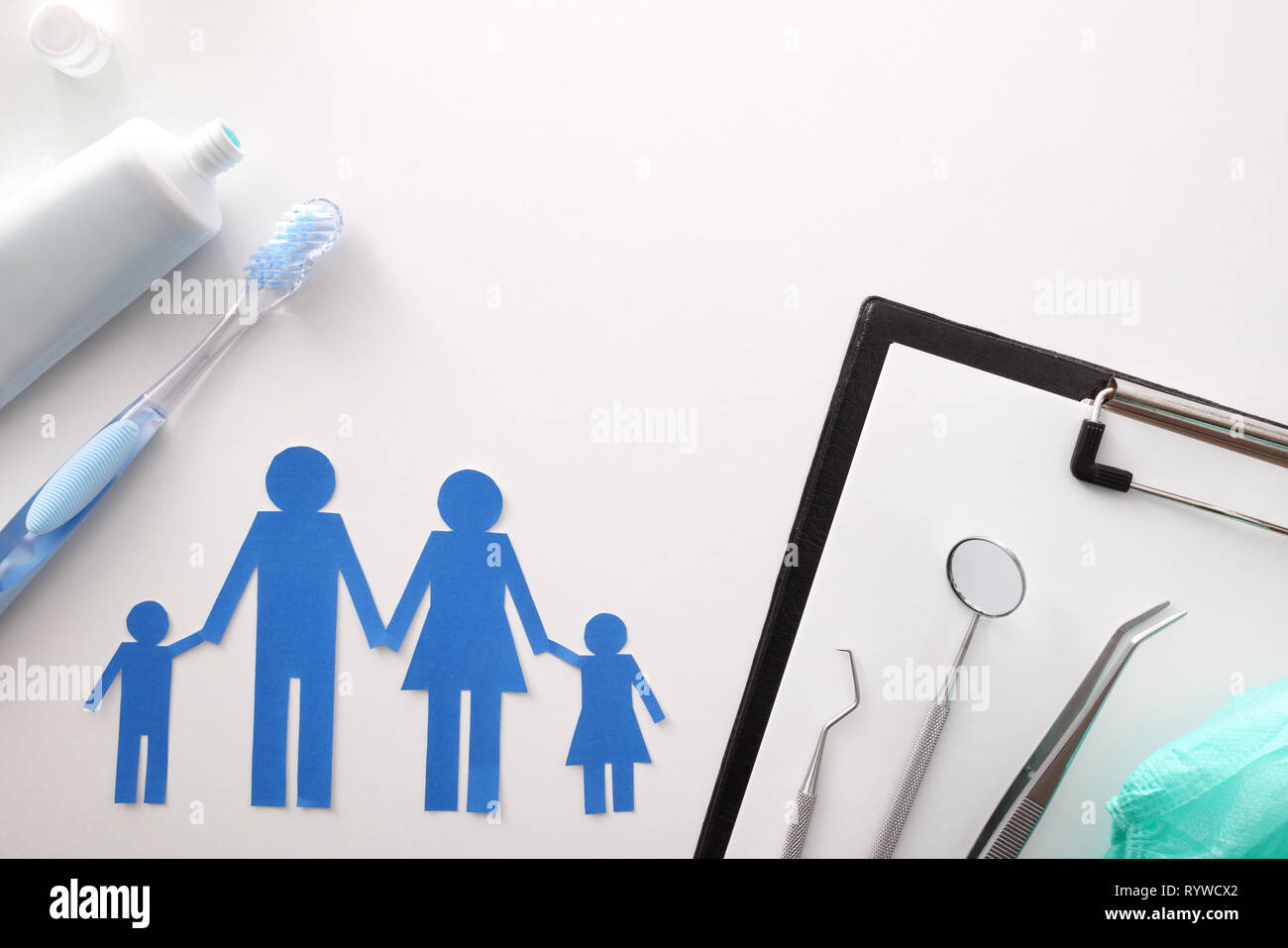 Concept of family dental insurance with representative elements and ...