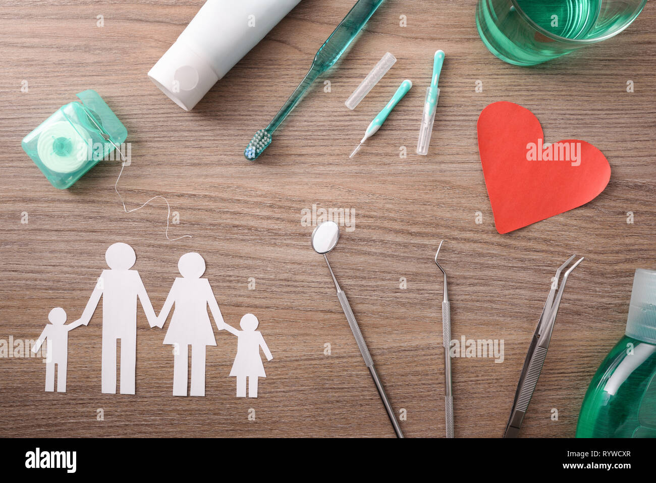 Concept of family dental insurance with representative elements and ...