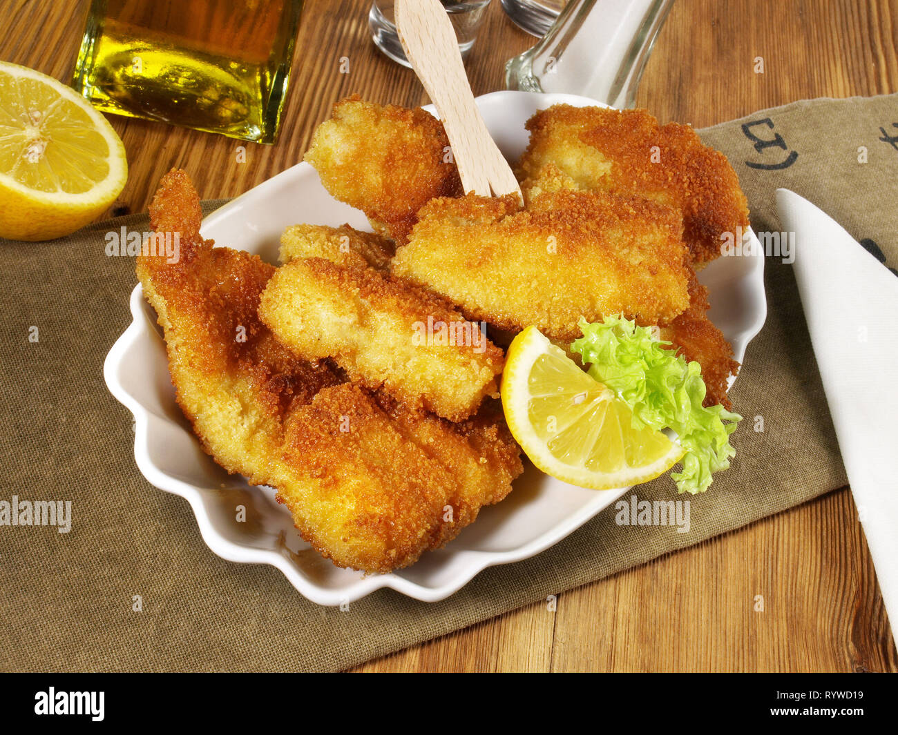 Fried Fish Nuggets Stock Photo - Alamy