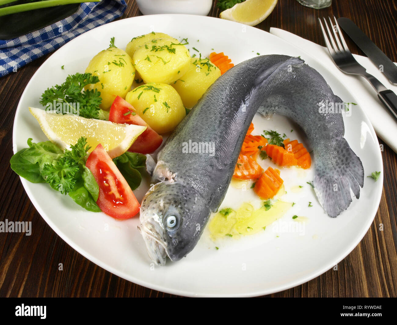 Trout au bleu hi-res stock photography and images - Alamy