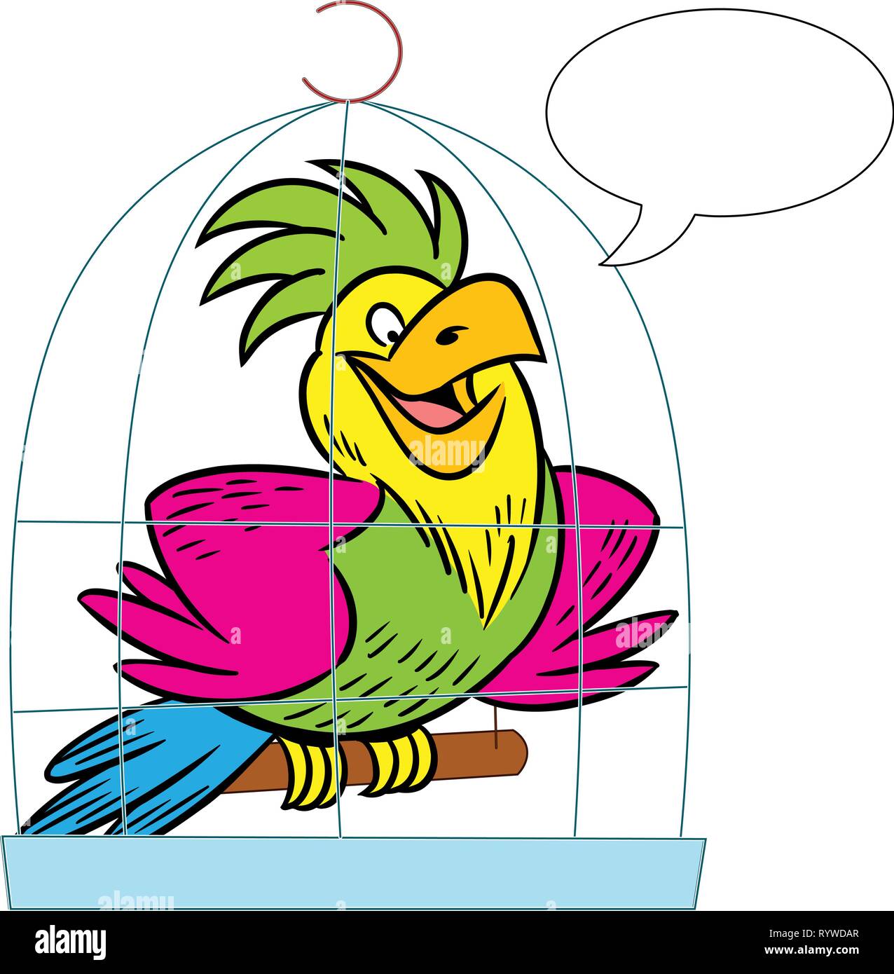 Parrot cartoon hi-res stock photography and images - Alamy