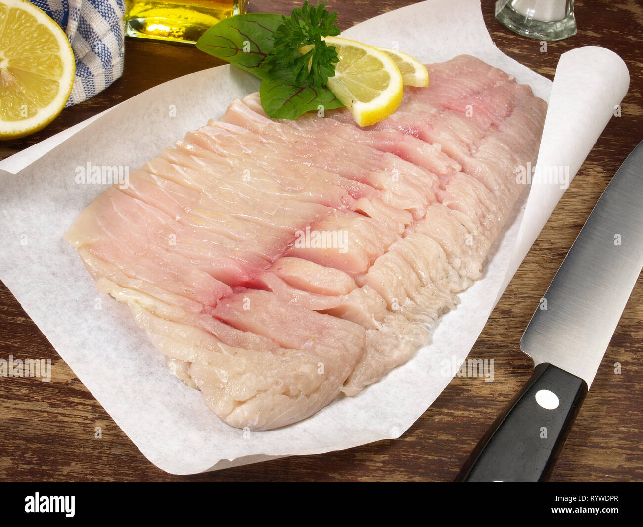 Carp Fillet with Knife Stock Photo - Alamy