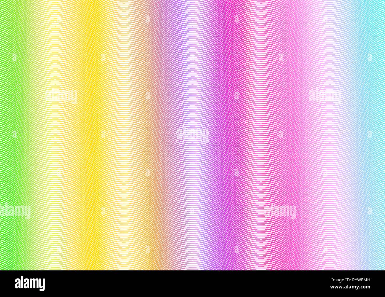 Abstract wavy lines background. Rainbow passport page holographic ...