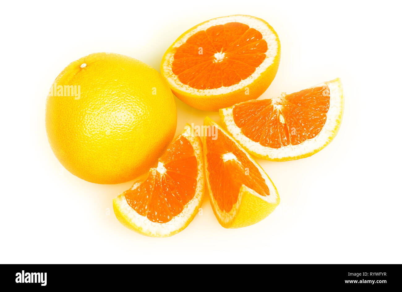 orange cutout on white Stock Photo - Alamy
