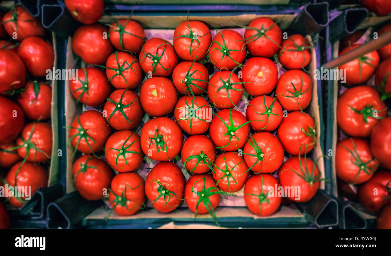 Fresh grocery store tomatoes hi-res stock photography and images - Alamy