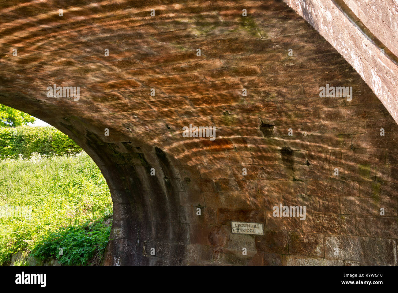 Reflections of water ripples on the underside of Crownhill Bridge on ...