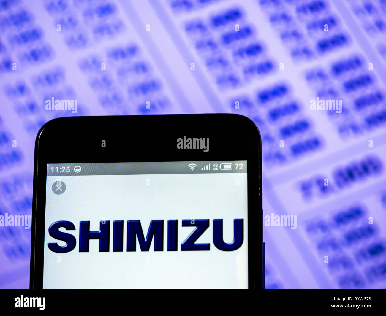 Shimizu Corporation logo seen displayed on smart phone Stock Photo - Alamy