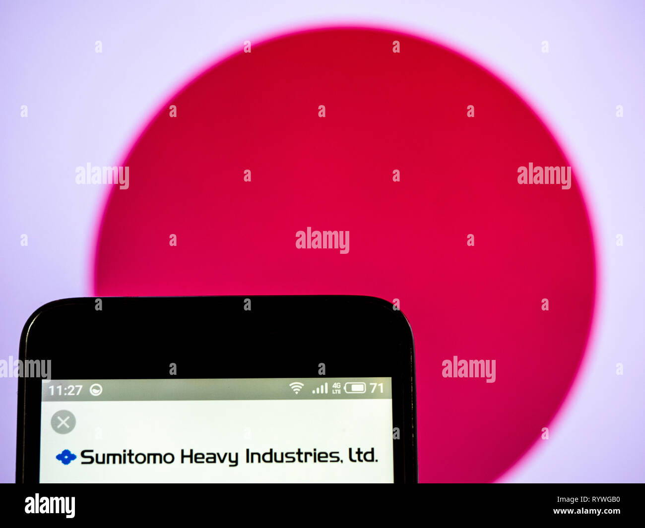 Sumitomo Heavy Industries, Ltd. company logo seen displayed on smart ...