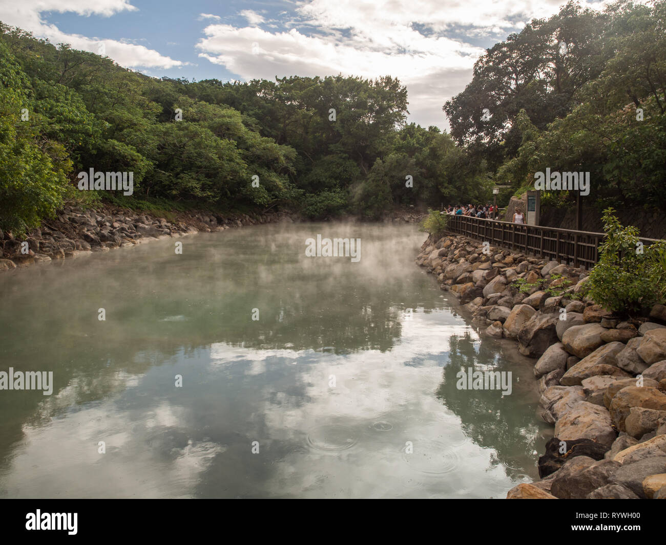 Xinbeitou, Taiwan - October 06, 2016: The natural hot springs of ...